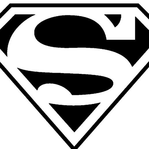 Archivo STL Calcomanía de pared con el logo de Superman 🦸‍♂️ ・Diseño ...