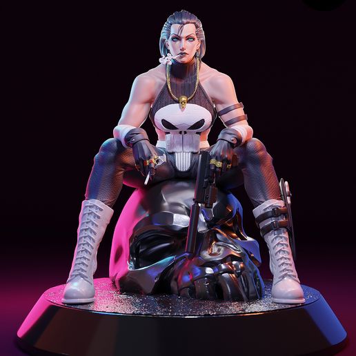 ♀️ Punisher (Female) CHARACTER BY ESM・Archivo 3D para Impresión 3D・Cults