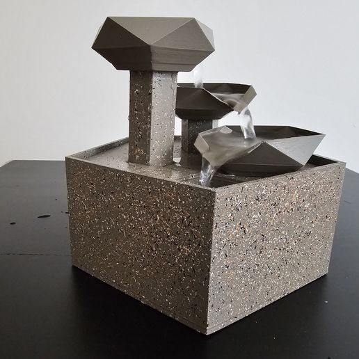 🔝 Table top Water Fountain・ 3MF File for ・Cults
