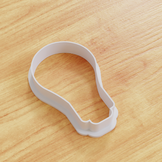 STL file Light Bulb Cookie Cutter (Multiple Sizes Available) 💡 ...
