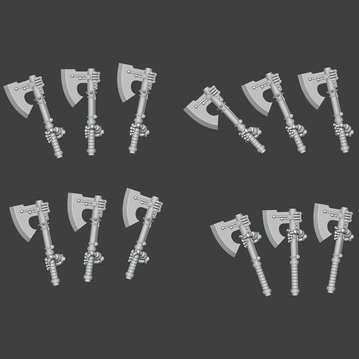 🤲 Gen 3S&6 Bionic hands - Power Axe・ 3D File for 3D printing・Cults