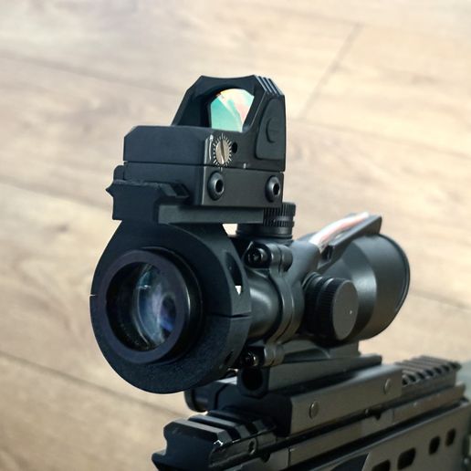 🔫 Airsoft ACOG Picatinny Rail Mount Adapter to Attach Red Dot / Laser ...