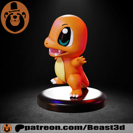 3D file Charmander - Pokemon 🐉 ・3D printer model to download・Cults
