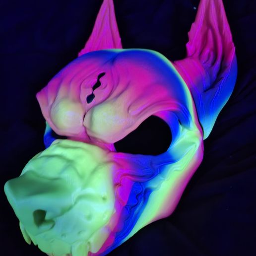 3D printable 3D model fursuit base angry dog • made with Bambu XC1 ...