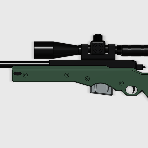 STL file AWM modelling (sniper rifle)・3D print model to download・Cults STL file AWM modelling (sniper rifle)・3D print model to download・Cults