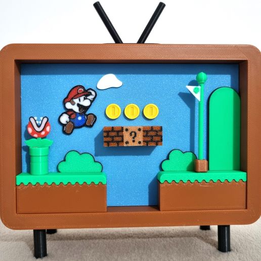 Archivo 3MF gratis Super Mario Bros Level 2 / Retro Television (.3mf ...