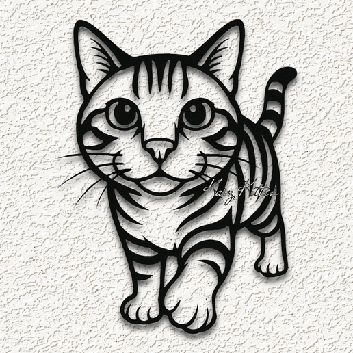 kitten face drawing