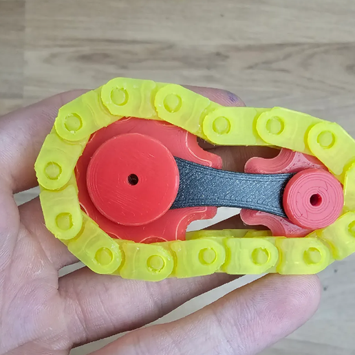 ⚙️ 3D Printed Bike Chain Gear Fidget Toy/Spinner・Archivo STL para Impresión 3D・Cults