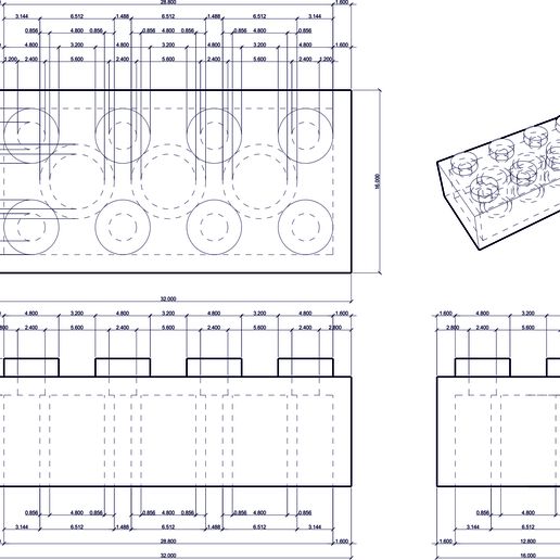 🧱 LEGO Brick 2X4・Free STL File for 3D printing・Cults