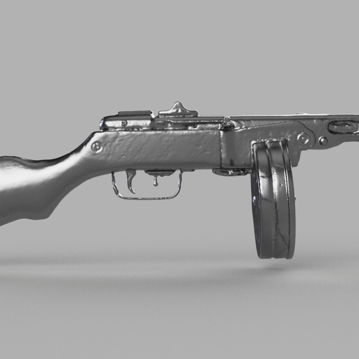 🔫 PPSh-41 Submachine Gun - Printable 3D Model.・ STL File for 3D ...