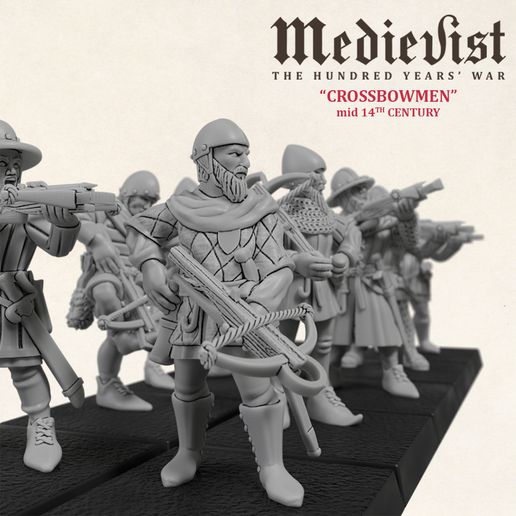 3D file Medieval crossbowmen, mid 14th century 🎲 ・3D printable model to ...