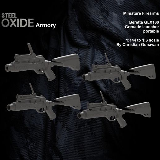 🎲 Miniature firearms Beretta GLX160 grenade launcher・ STL File for 3D ...