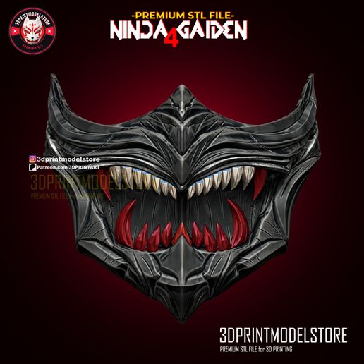 Archivo 3D Ninja Gaiden 4 Cosplay Mask - Onimusa - Samurai - Game 🥷 ・Objeto imprimible en 3D ...