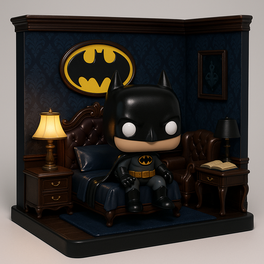 🦸 batman room diorama・ STL File for 3D printing・Cults