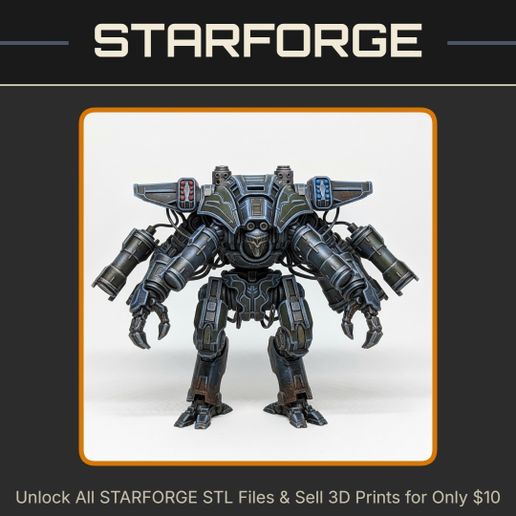 🤖 28mm Sci Multi Armed Mech Robot Jetpack Heavy Armor Futuristic Design ...