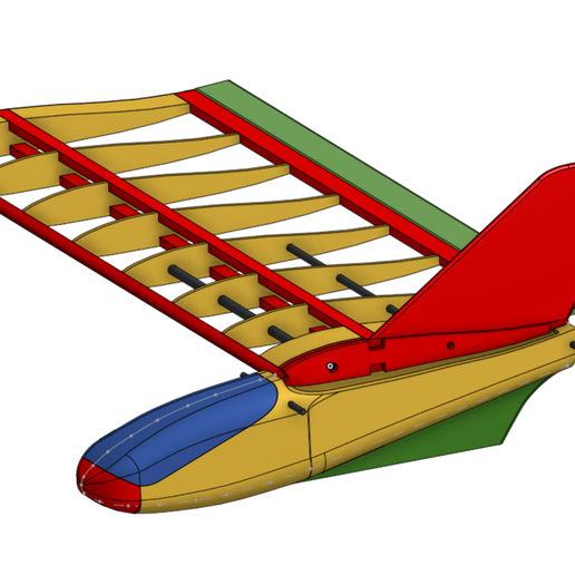 Free STL file RC Plank glider 1500 mm wing span 🪶 ・Design to download ...