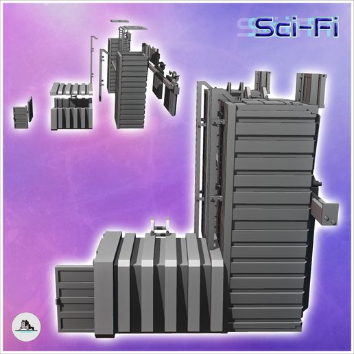 🚪 Post-apocalyptic entrance gate with observation posts and double ...