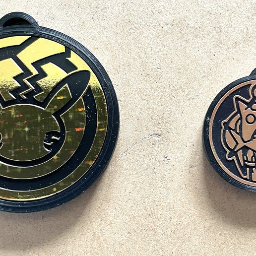 🐉 Pokemon TCG Coin keychain pendent - Open back・ STL File for 3D ...