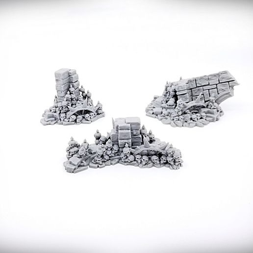 🎲 Rubble Pile Bundle - Grimdark・ 3D File for ・Cults