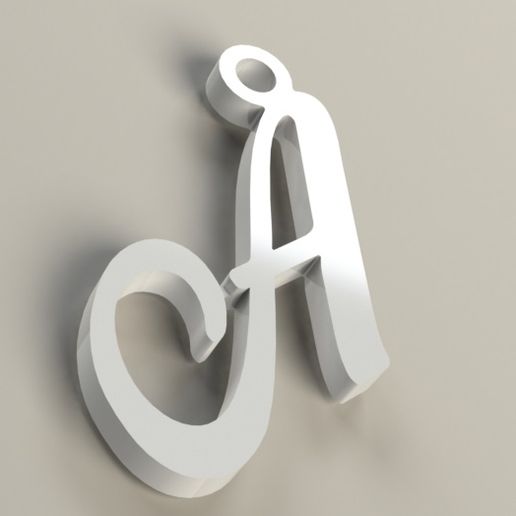🔑 Key ring letter A・ STL File for 3D printing・Cults