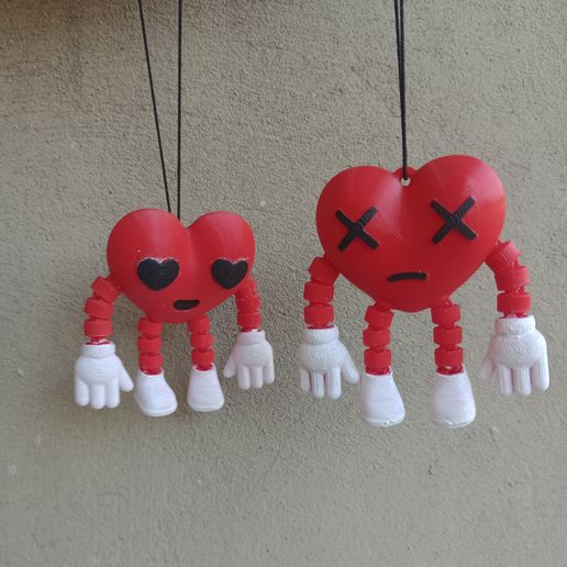 3D file Print-in-place Amiguito Corazon Flexible 🎨 ・3D printer design ...