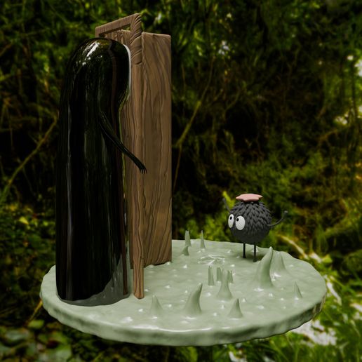 3D file Studio Ghibli No Face Soot Sprite Spirited Away 3D Fan Art 👹 ...