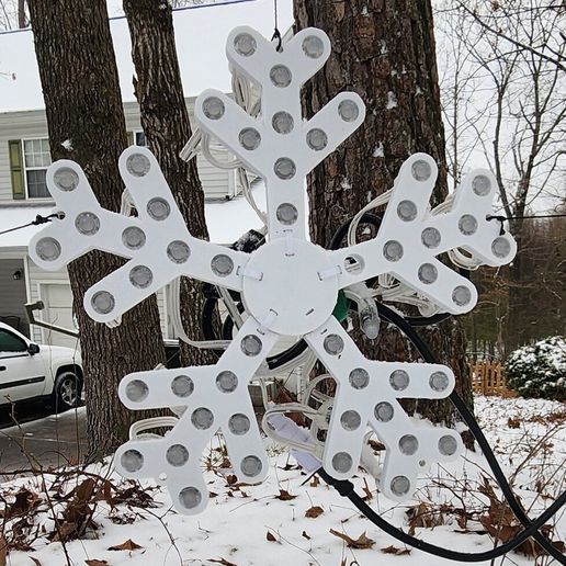 💪 5 Arm Snowflake-Ziptie Remake・Free 3D File for ・Cults