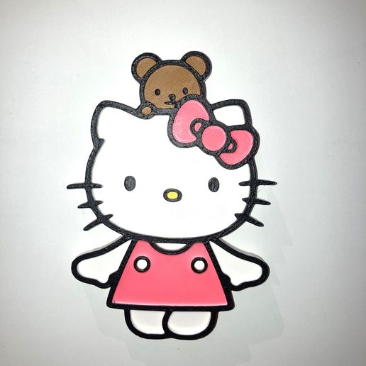 👋 5 Hello Kitty Magnets #1・ STL File for 3D printing・Cults