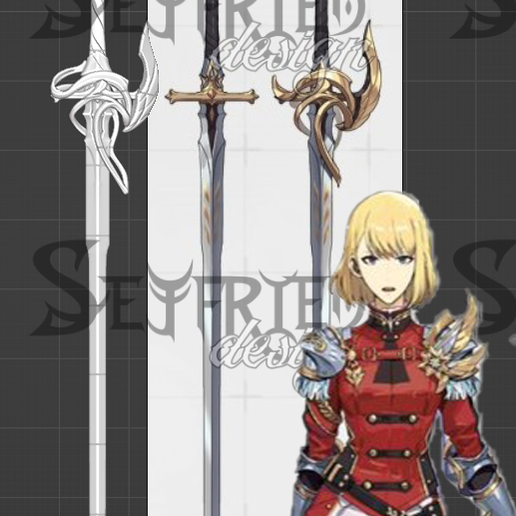 🗡️ Solo Leveling Cha Hae In sword 3D printable model for cosplay ...