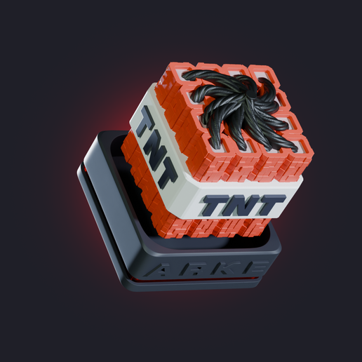 🐉 Minecraft Keycap - TNT・ STL File for 3D printing・Cults