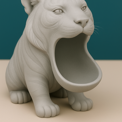 Tiger Holder 🐅 – 3D Printed Wild Elegance for Small Items・ STL File for ...