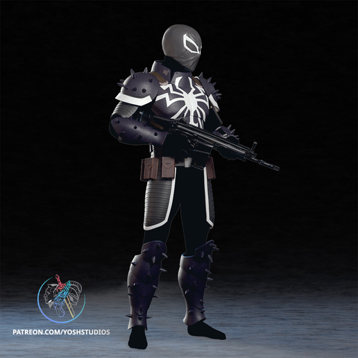 🖨️ Agent Venom Armor 3D Printer STL File・ STL 3D baskı için dosya・Cults