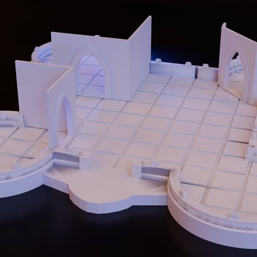 🏰 Modular Castle / Fort (DND / TTRPG)・Free STL File for 3D printing・Cults