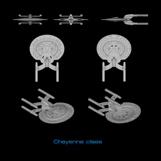 ⭐ Cheyenne class - Star Trek starship parts kit expansion・Free STL File ...