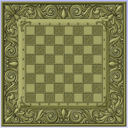 ♟️ Elegant 2 chessboard 3D Model STL for CNC Router or 3d printing ...