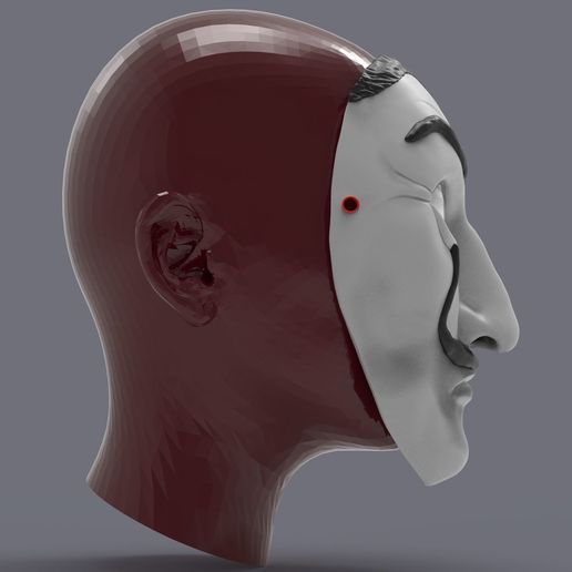 🎃 Mask Salvador Dali La casa de papel 3D print model・Archivo STL para ...