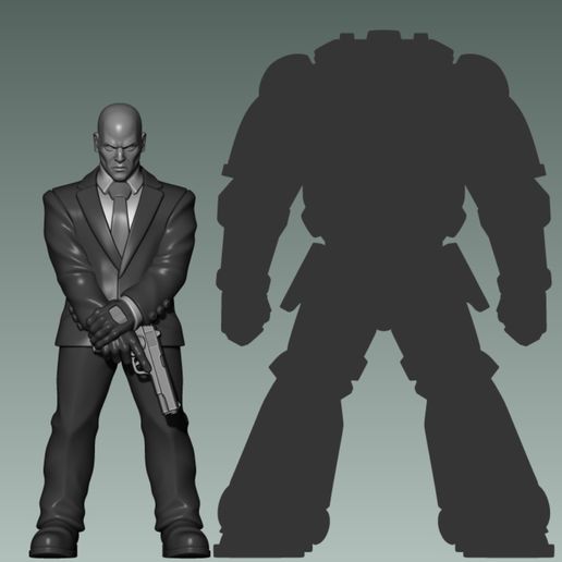 🎲 Hitman・ 3D File for 3D printing・Cults