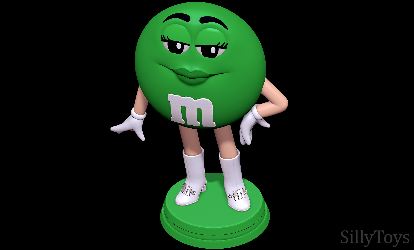 Archivo 3D Sra. Verde - M&M'S・Diseño imprimible en 3D para descargar・Cults