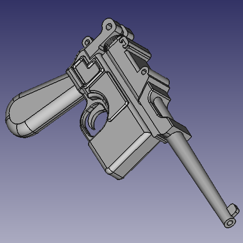 STL file MAUSER PISTOL PROP GUN DIORAMA CONCEPT PROTOTYPE 🔫 ・3D print ...