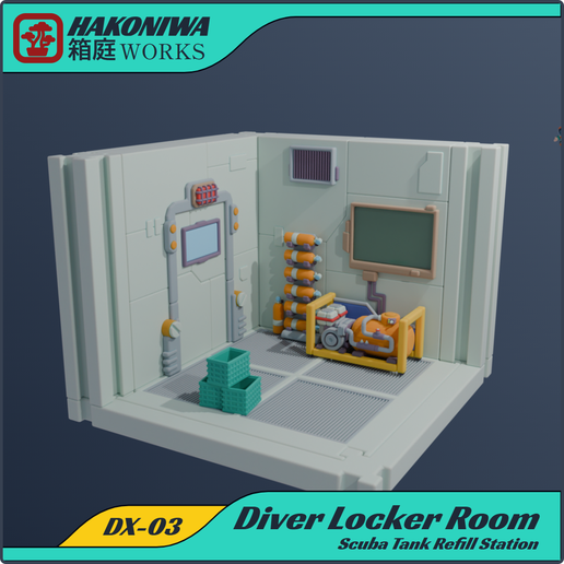 Free STL file Diver Locker Room - Scuba Tank Refill Station 🪖 ・Object ...
