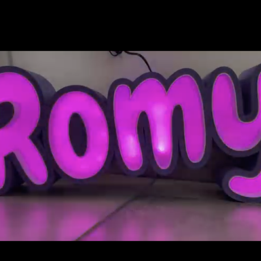 🔦 Romy name lamp・ STL File for 3D printing and CNC machining - Laser ...