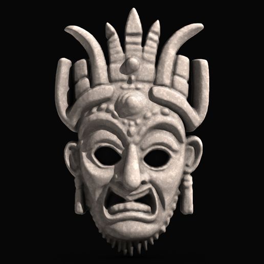 Fichier STL Native American Mask 7 👾 ・Plan imprimable en 3D à ...