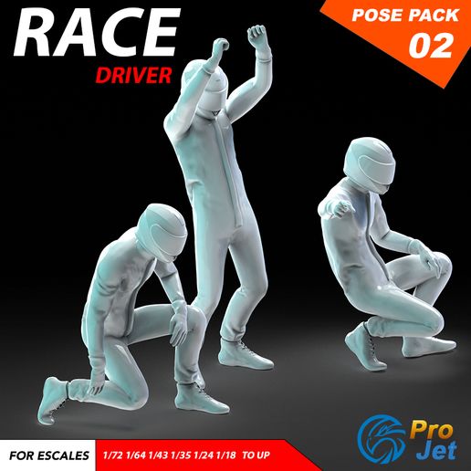 🏎️ RACE DRIVER・ STL File for 3D printing・Cults