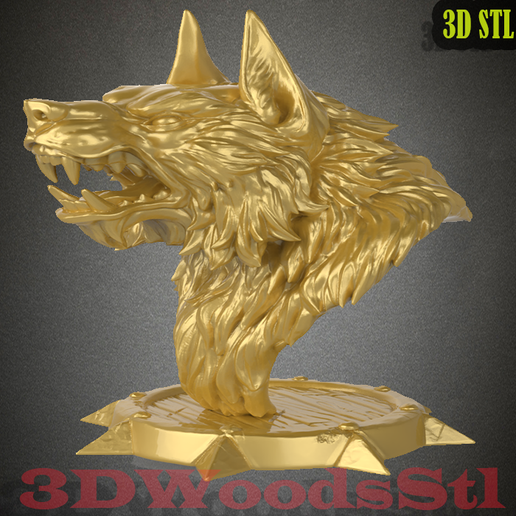 STL file Wolf head 3d,3D stl model relief wall decor, CNC Router ...