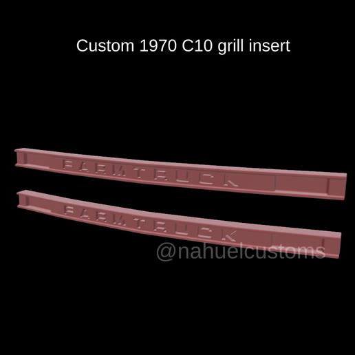 🚚 Custom 1970 C10 grill insert・ STL File for ・Cults