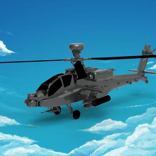 🛩️ Boeing AH-64 Apache・ 3D File for 3D printing・Cults