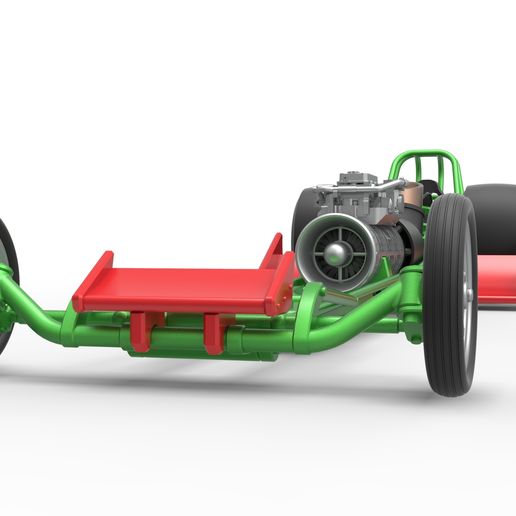 🏎️ Diecast Front engine jet dragster Scale 1:25・ 3D File for ・Cults