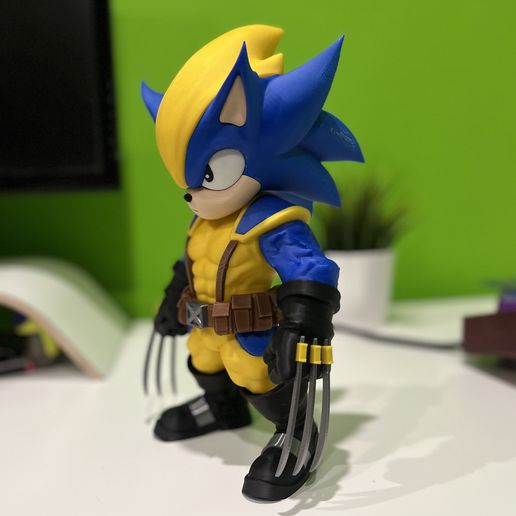 🎨 SONIVERINE - SONIC × WOLVERINE Fan art (no ams-multiparts/3mf ...