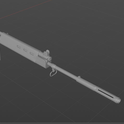 OBJ file Belgian FN Fal rifle digital model material-3 🗺️ ・Design to ...