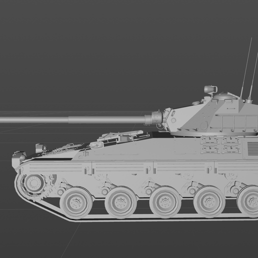 🪖 French MARS-15 light tank 3D model material・ OBJ File for 3D printing ...